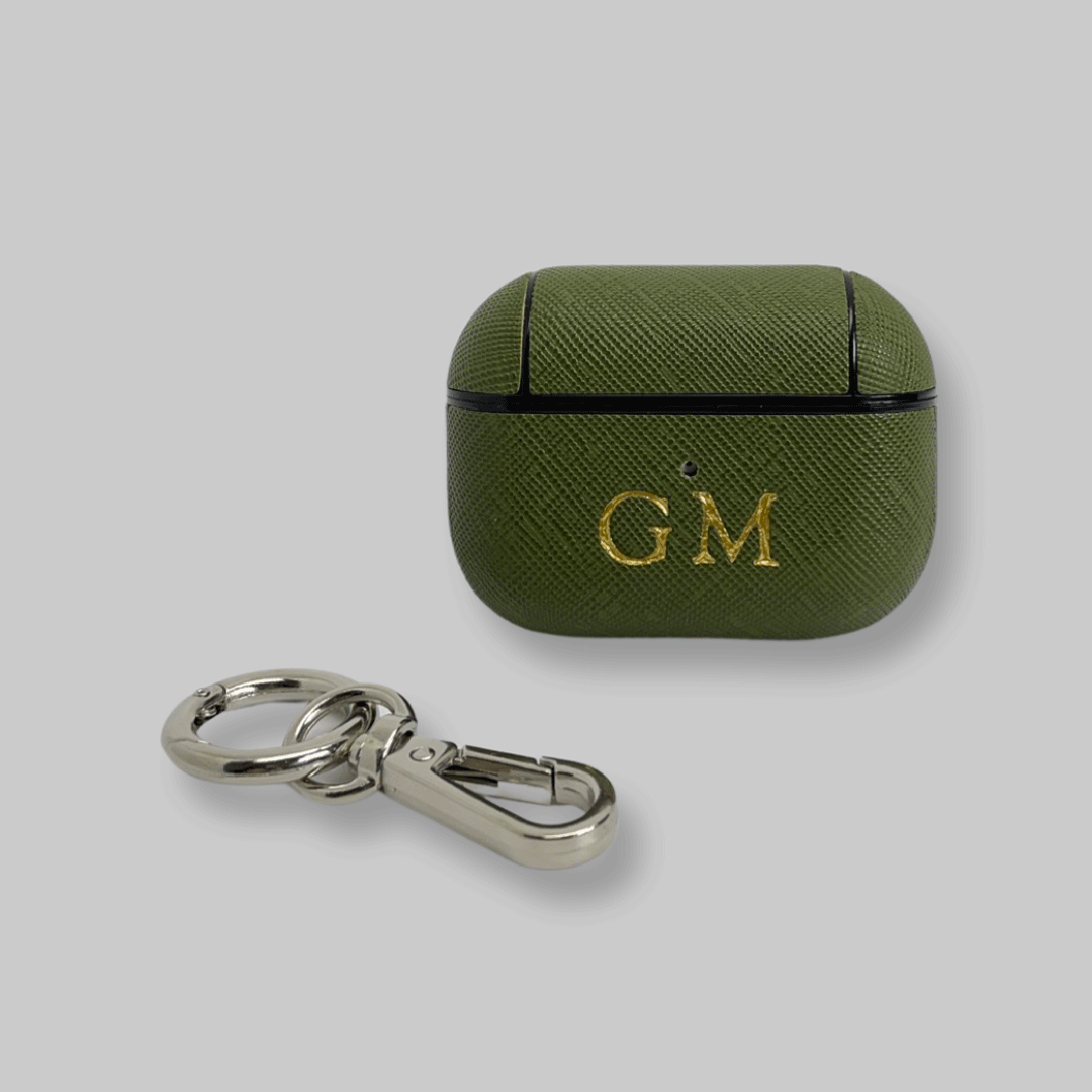 Personalised AirPods Pro Gen 1/2 Case in Matcha Green Tea Leather ...